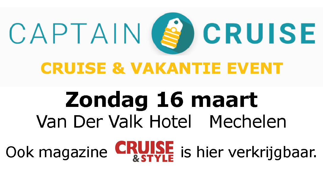 Cruise & Vakantie Event – 16 maart 2025 – door CAPTAIN CRUISE & GO FOR ...